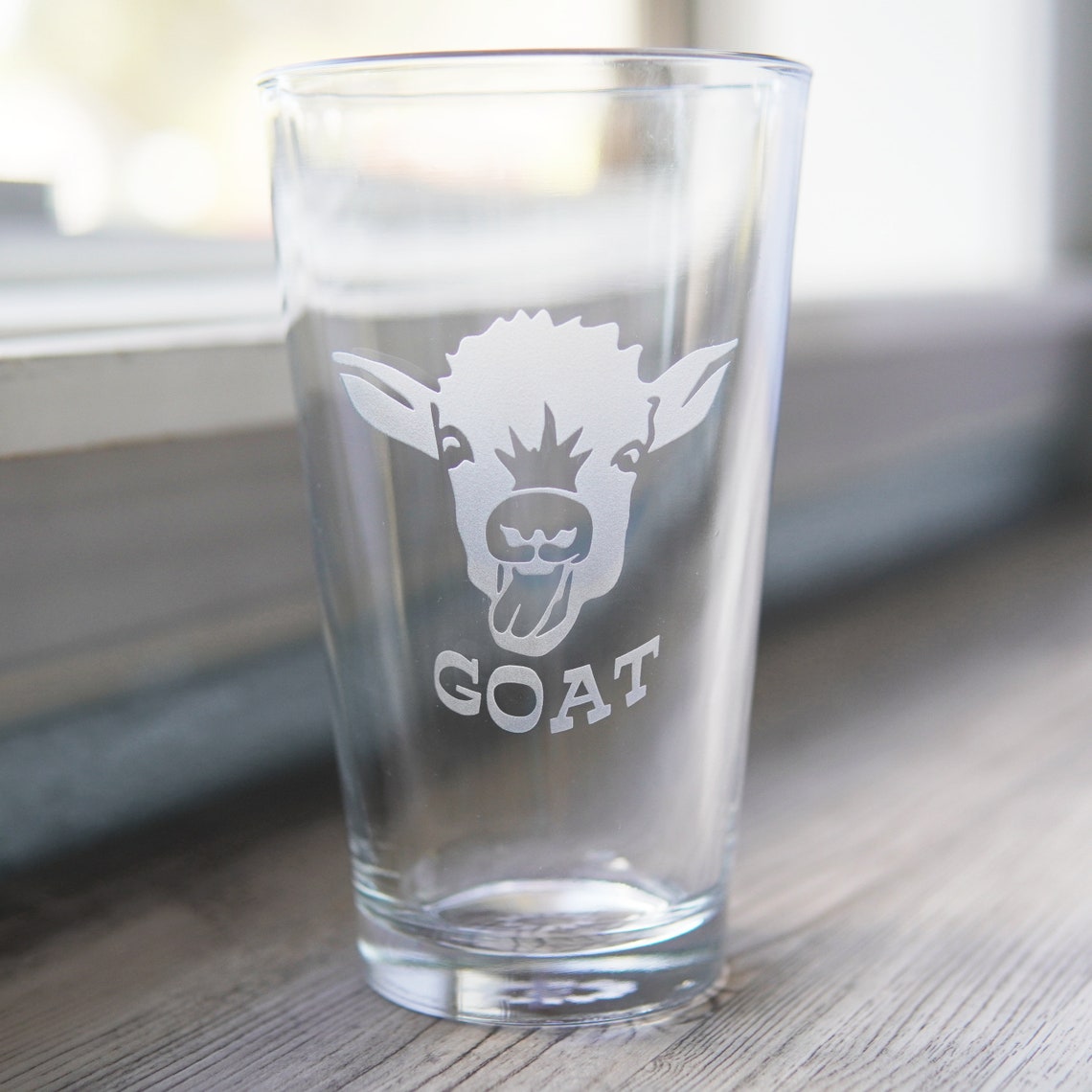 GOAT Pint Beer Glass Greatest of All Time Baby Goats Kids - Etsy