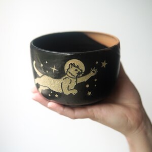 Astronaut Space Cats Bowl Handmade Celestial Pottery - Etsy