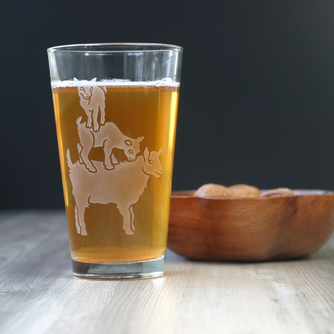 GOAT Pint Beer Glass Greatest of All Time Baby Goats Kids - Etsy