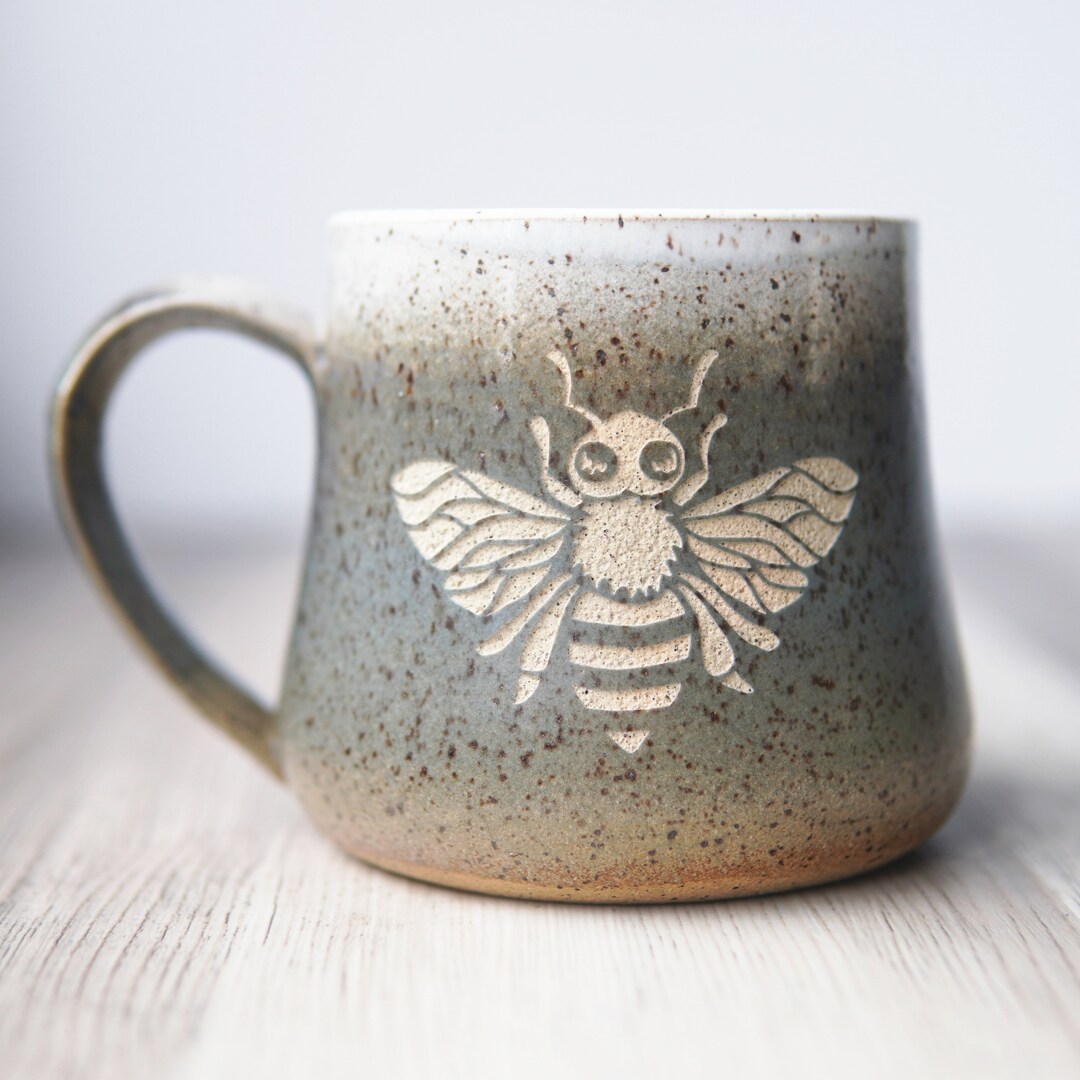 Bee Mug Introvert Collection Rustic Handmade Pottery in - Etsy