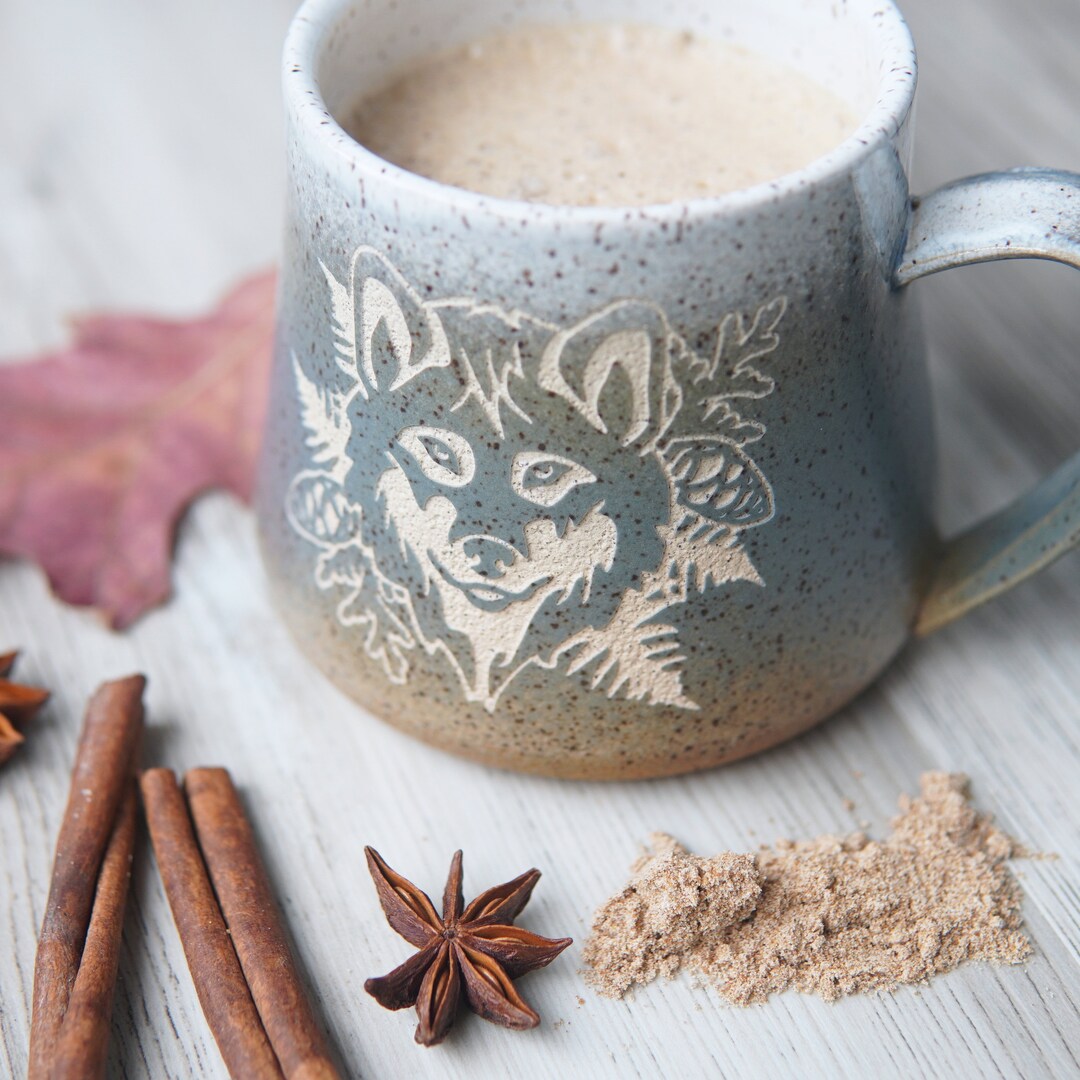 Wolf Mug Handmade Pottery Cup - Etsy