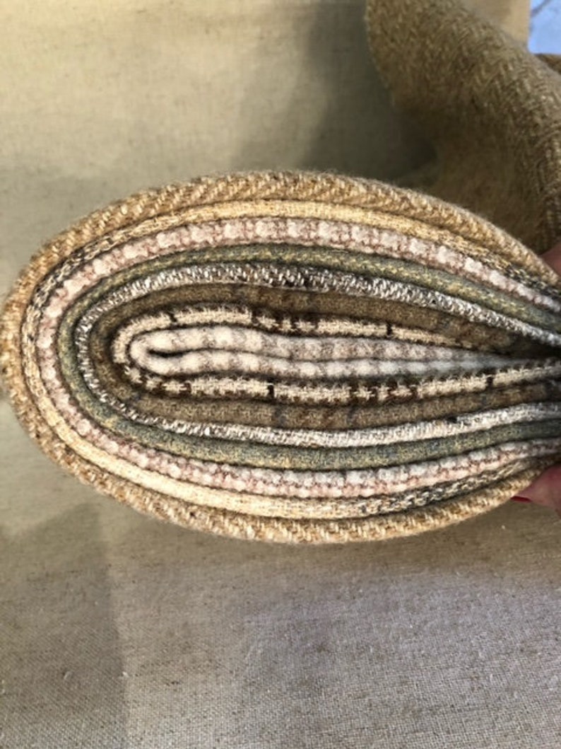 Hand Dyed Wool Natural Grey Tan Stone Minerals, Creams and Sage, Rug ...