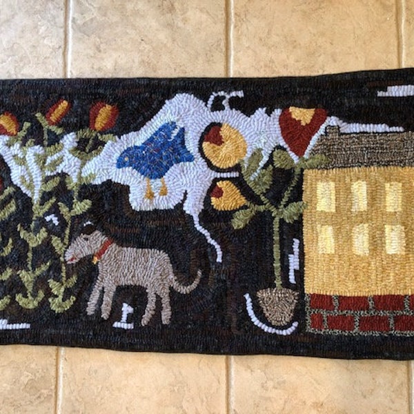 Primitive Hooked Rug - Etsy