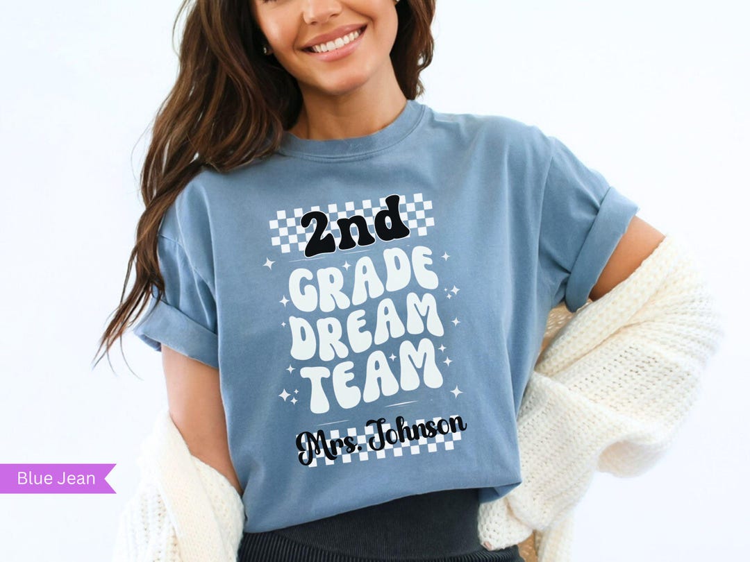 Personalized 2nd Grade Teacher Team Shirts, Second Grade Group Tshirt ...