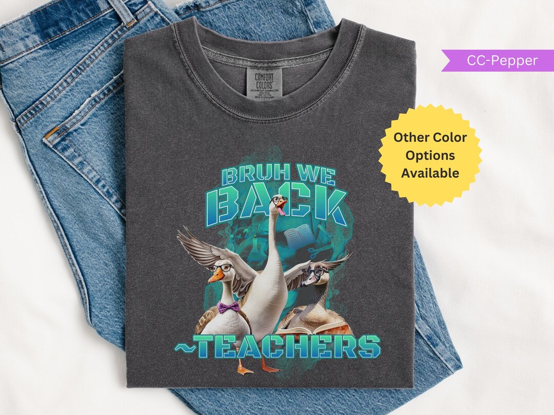 Bootleg Bruh We Back Goose Teacher Shirt, Back to School Teacher, Gift ...
