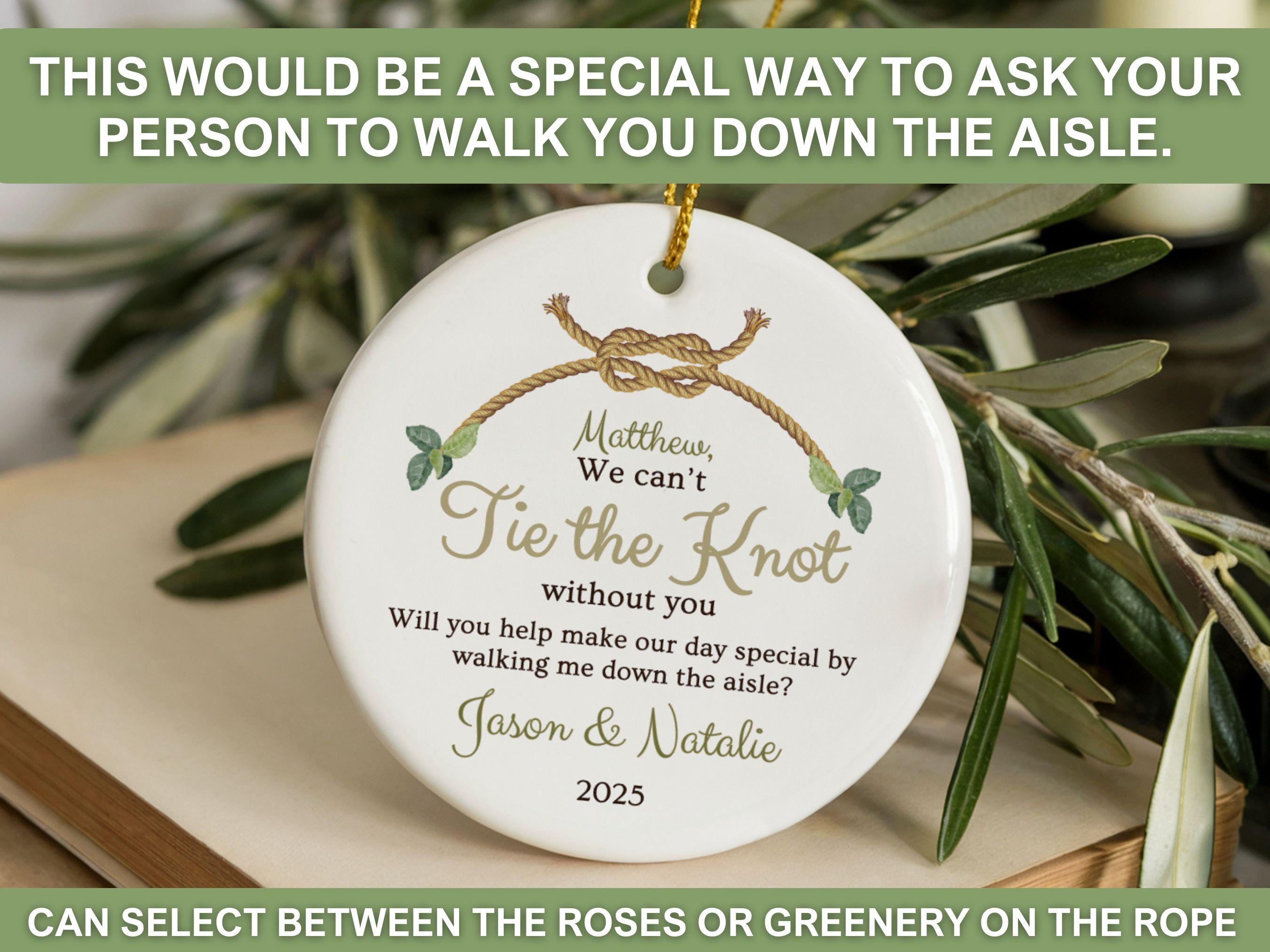 Will You Walk Me Down the Aisle Gift, Wedding Proposal Ornament, Father ...