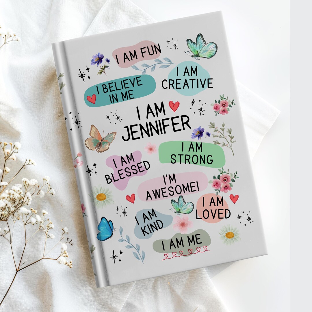 Personalized Affirmation Notebook Self Love Journal Custom Name Diary ...