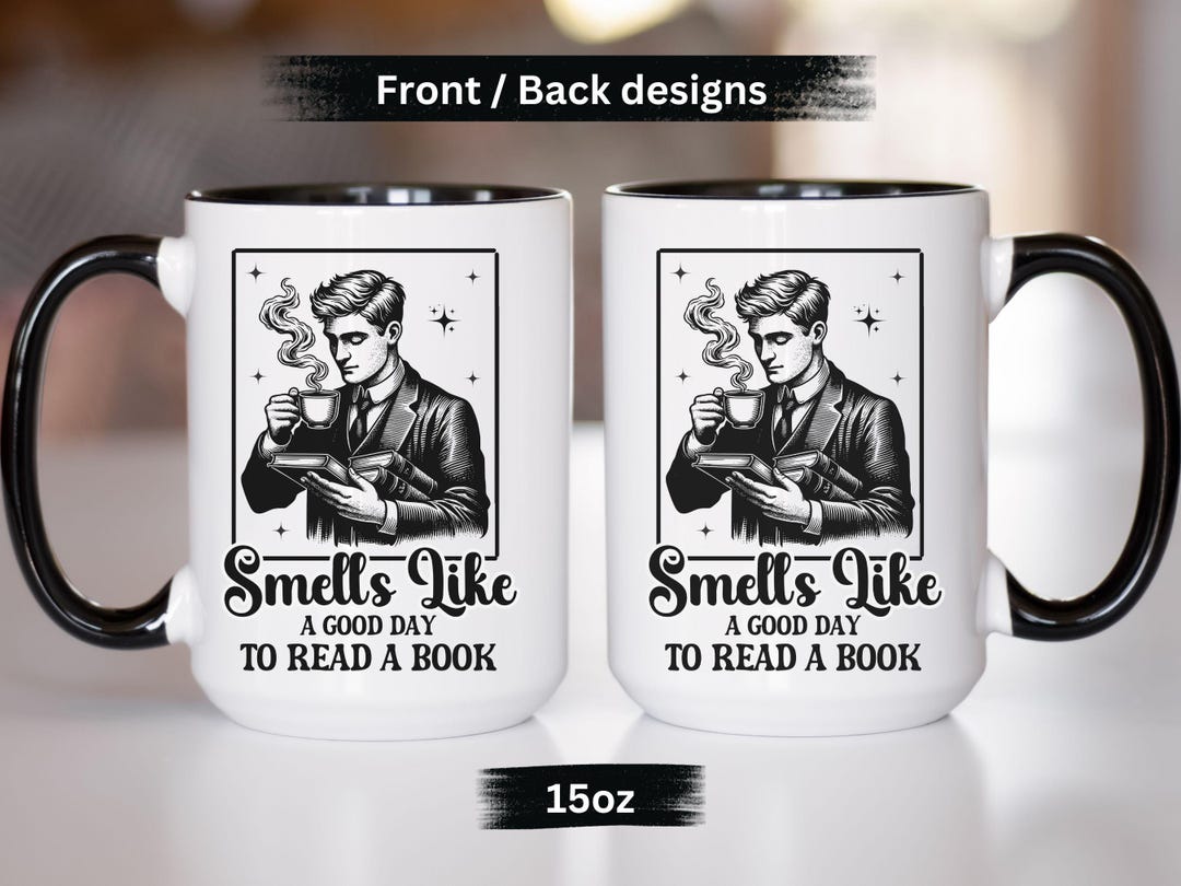 Good Day to Read Mug, Male Reader Mug, Bookish Mug Gift,light Academia ...