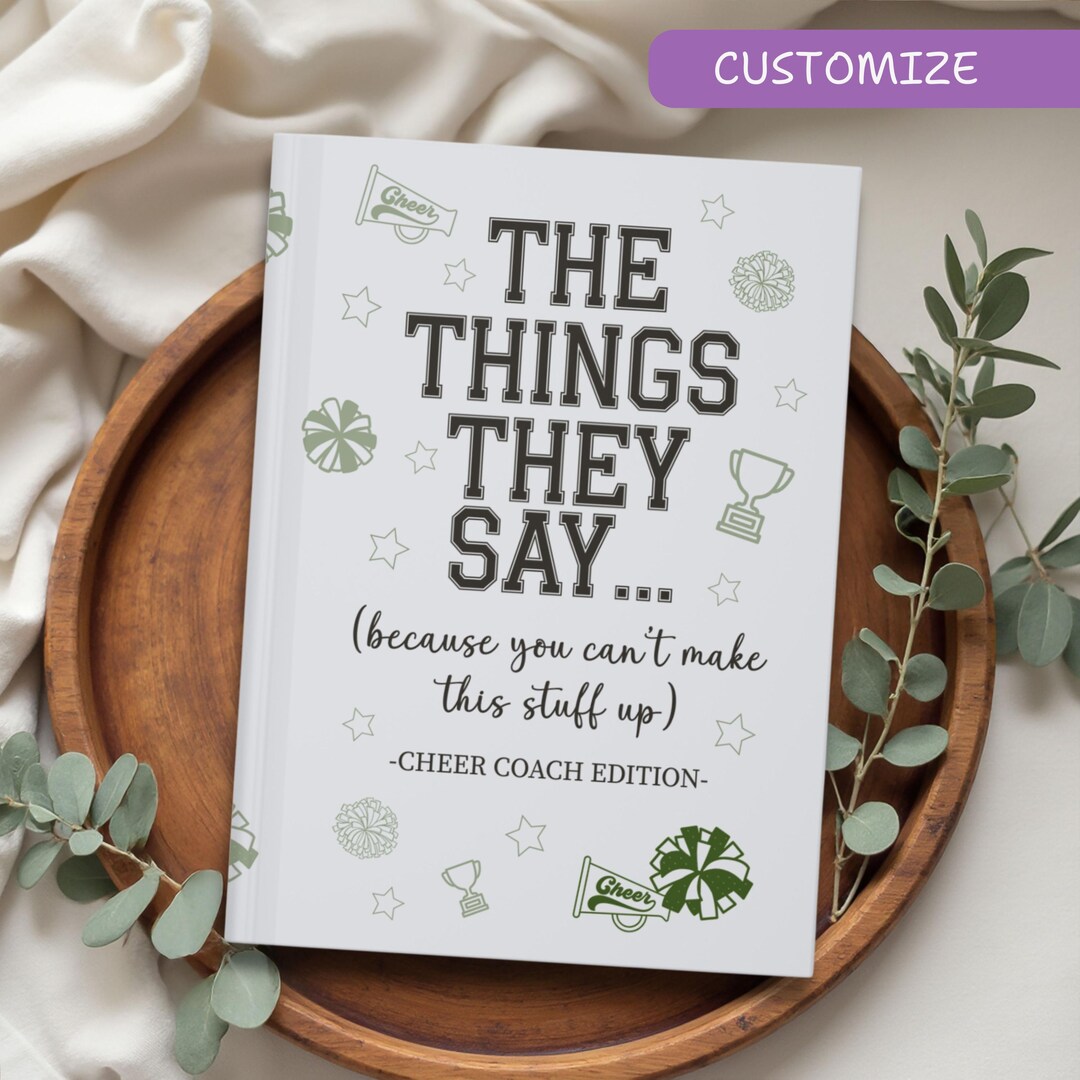 Personalized Cheer Coach Gift, Cheerleading Coach Notebook, Funny Thank ...