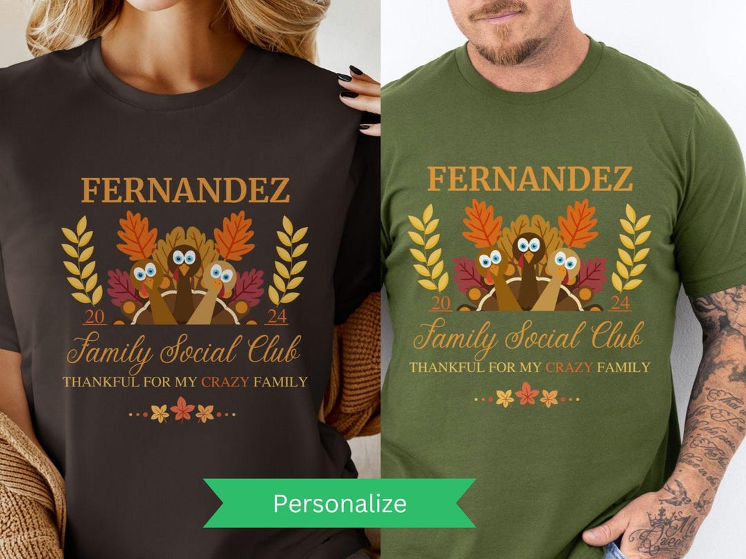 Personalized Thanksgiving Family Shirts, Funny Group Matching Family ...