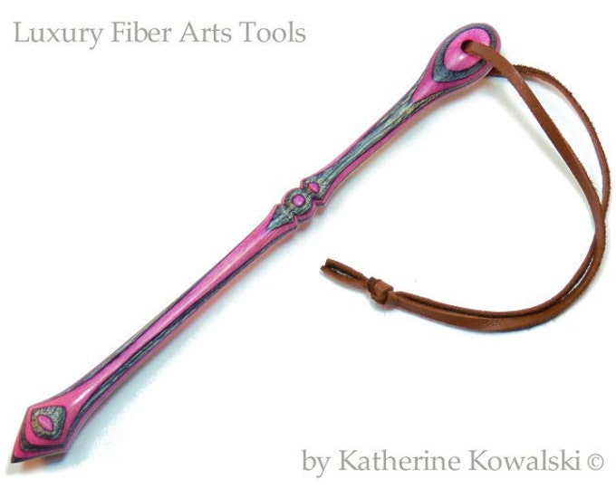 Wrist Distaff Stone Tulip Hand-turned Hardwood Tool for Spinners and ...