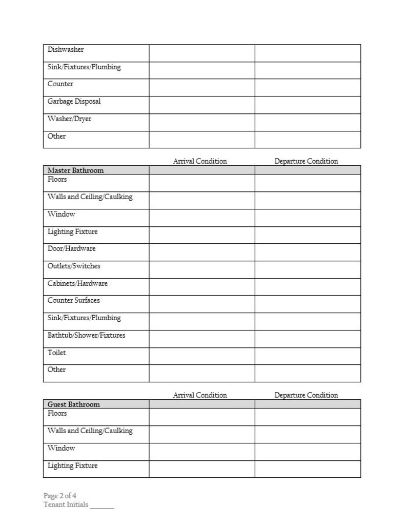 Simple Rental Property Inspection Form - Etsy
