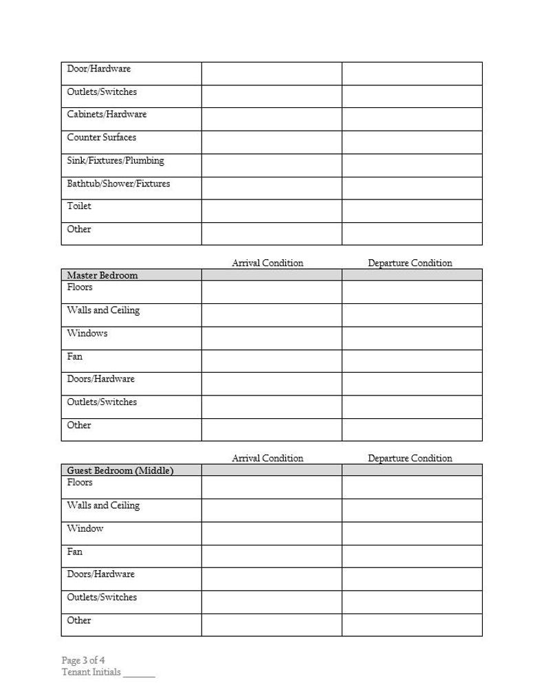 Simple Rental Property Inspection Form - Etsy