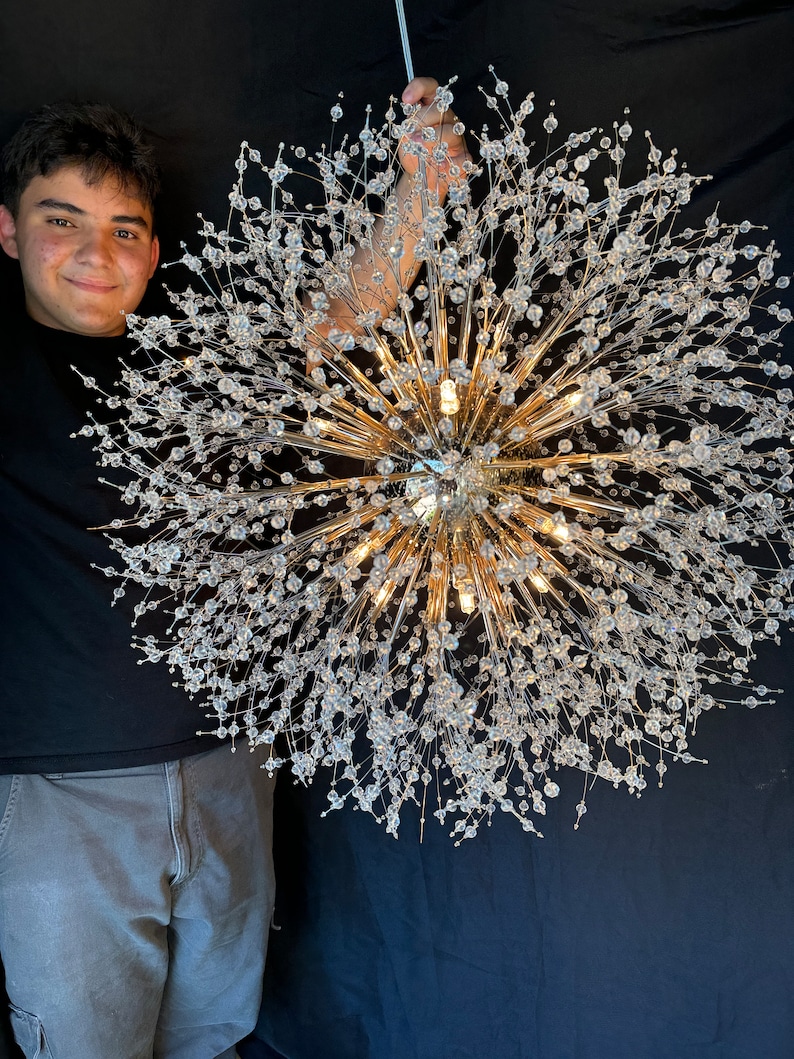 Handcrafted Sputnik Chandelier - Vintage-inspired Mid-century Modern 16 ...