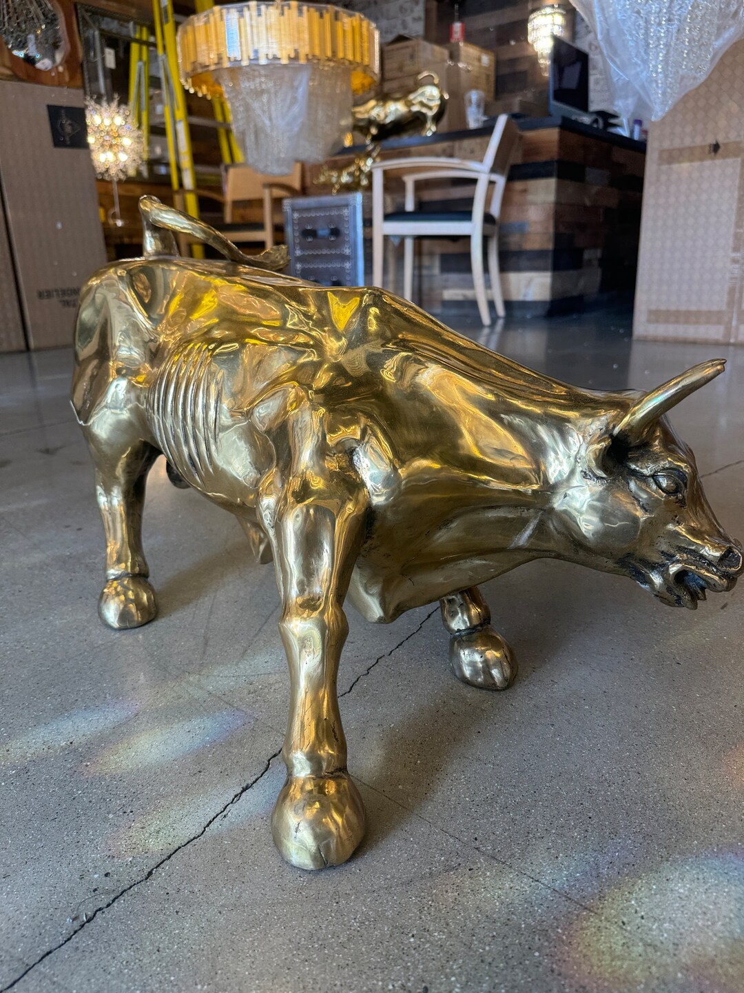Handmade Bronze Bull Statue With Horns Handmade by Lighting H - Etsy