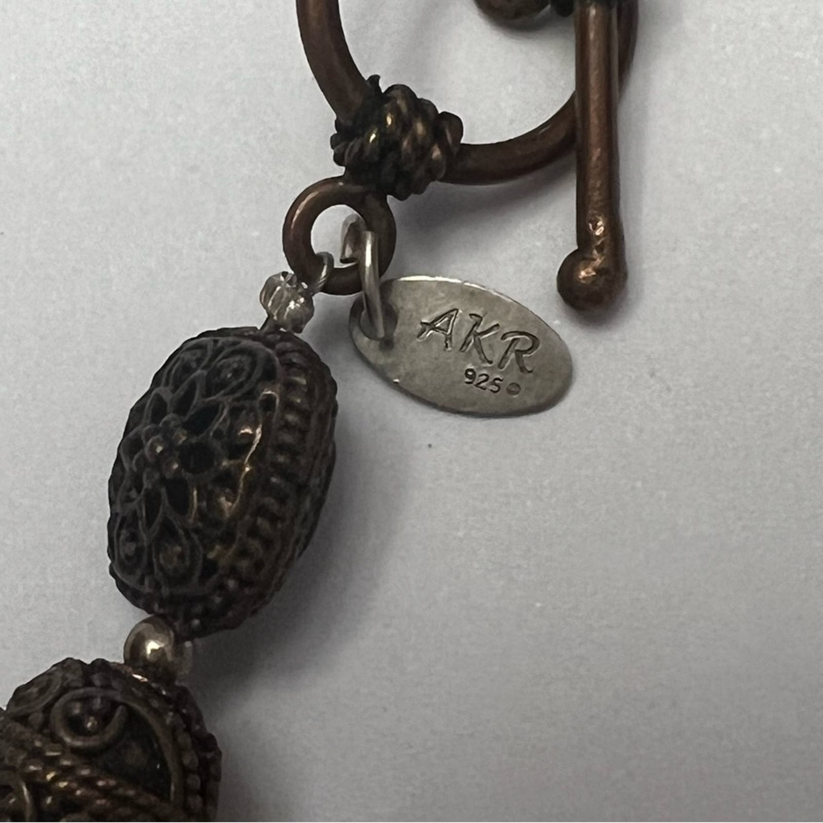 925 Sterling AKR Amy Kahn Russell Bronze Tone Cage Bead Necklace 16" - Etsy