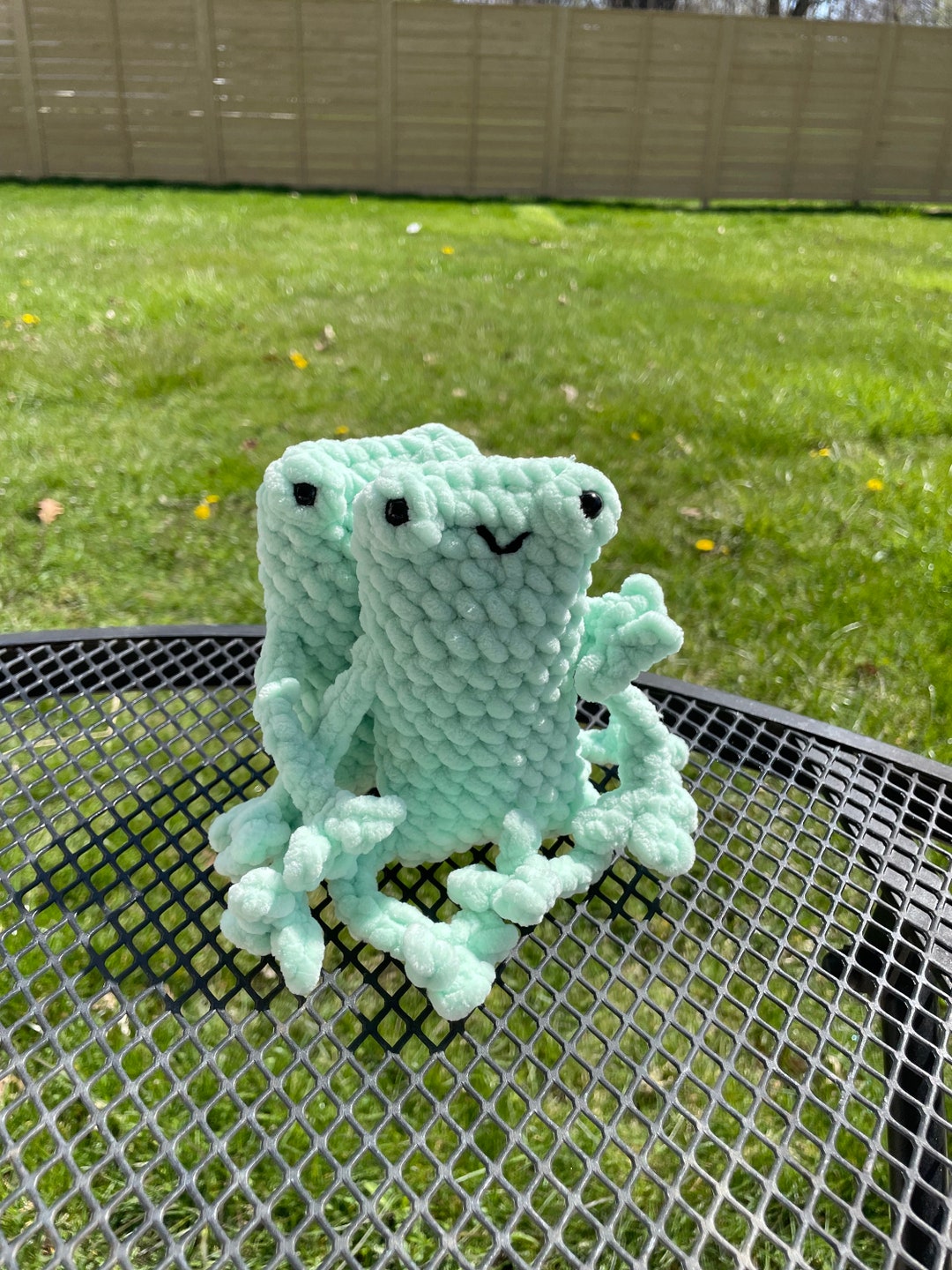 Crochet Frogs Stuffed Animal Handheld Green Frog Magnetic Gift Soft ...