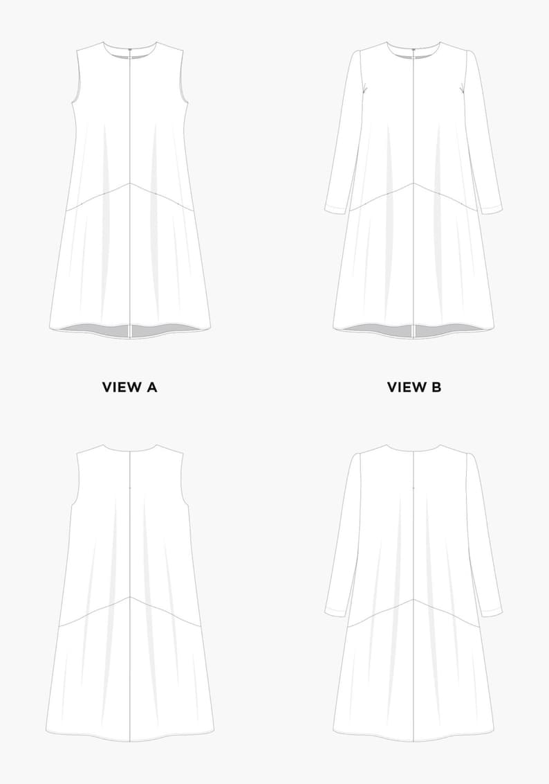 Grainline Studio / Printed Sewing Pattern / Farrow Dress | Etsy