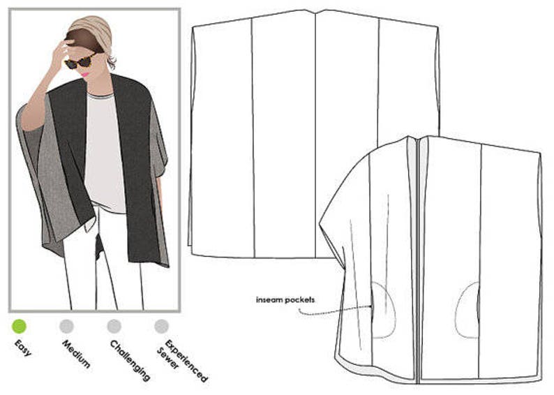 Style Arc / Printed Sewing Pattern / Mickie Cape - Etsy