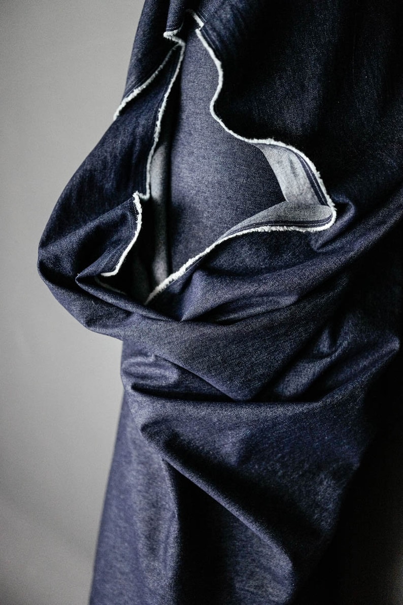 8oz Washed Denim / Dark Blue | Etsy