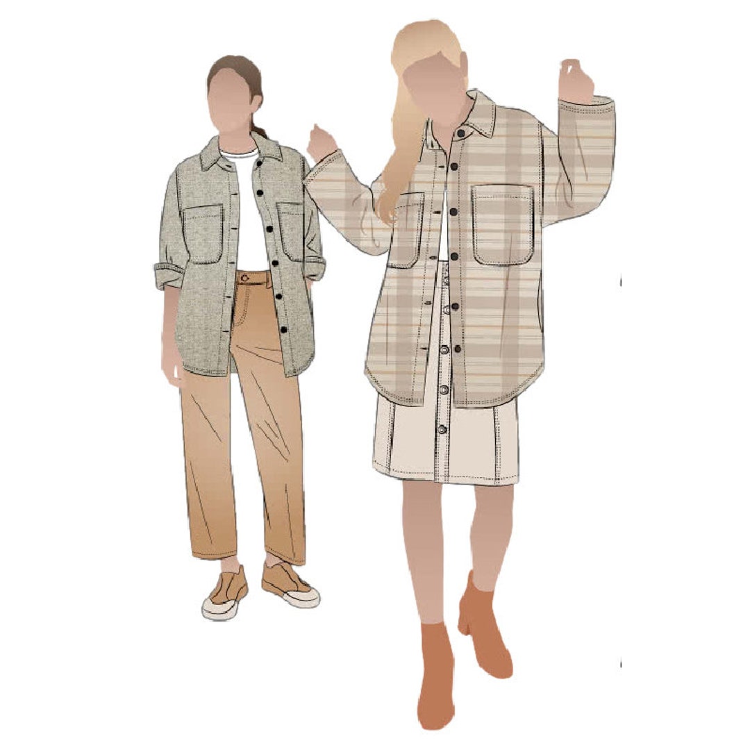 Style Arc / Printed Sewing Pattern / Logan Shacket - Etsy