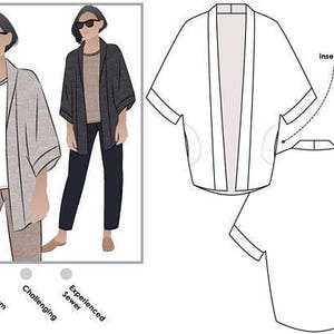 Style Arc AUS / Printed Sewing Pattern / Besharl Jacket - Etsy Canada