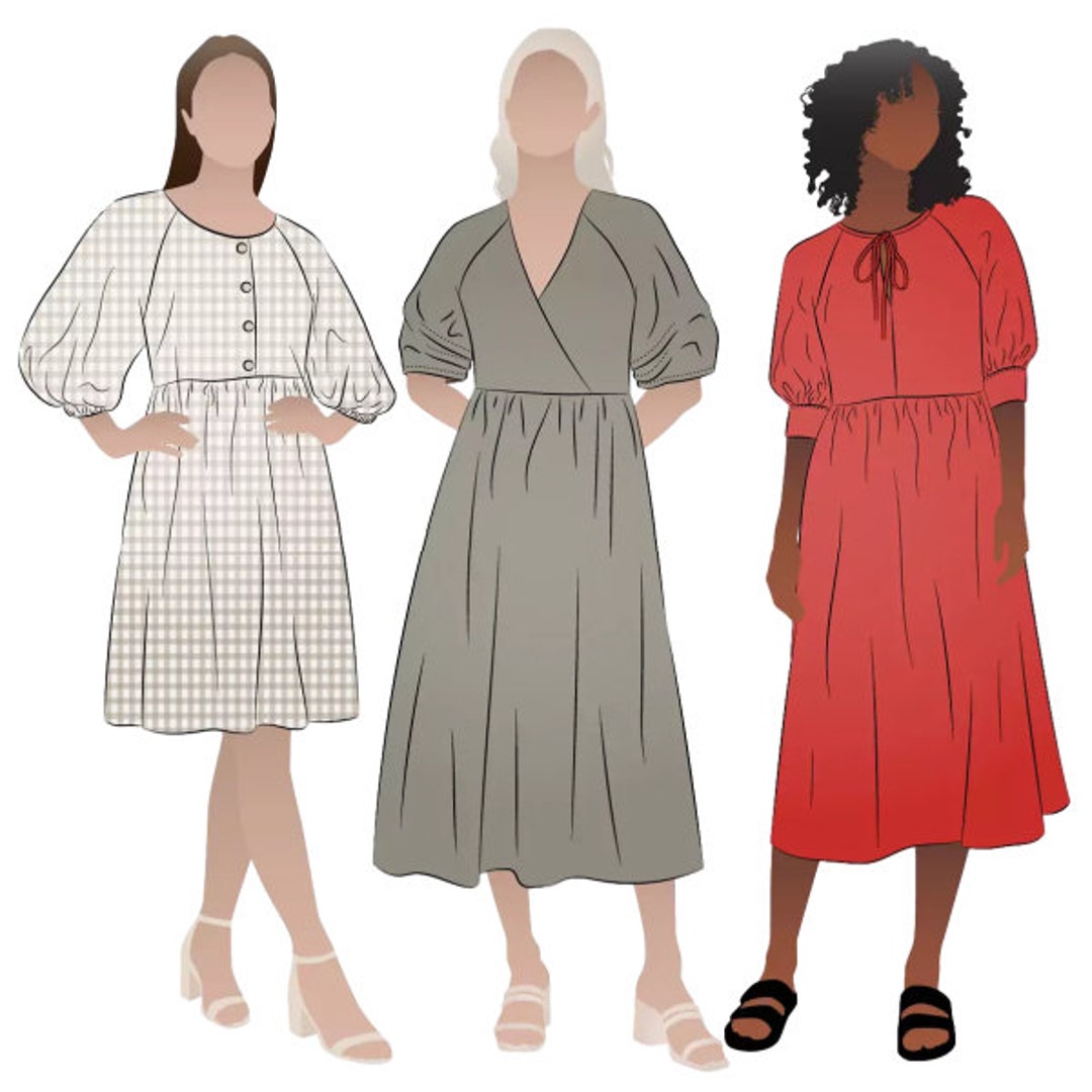 Style Arc / Printed Sewing Pattern / Hope Dress Extension Pack - Etsy