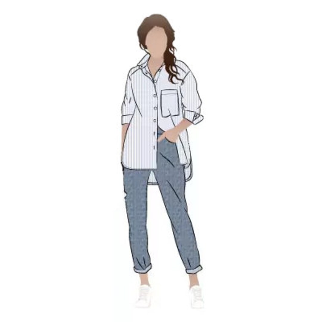 Style Arc / Printed Sewing Pattern / Lauren Boyfriend Shirt - Etsy