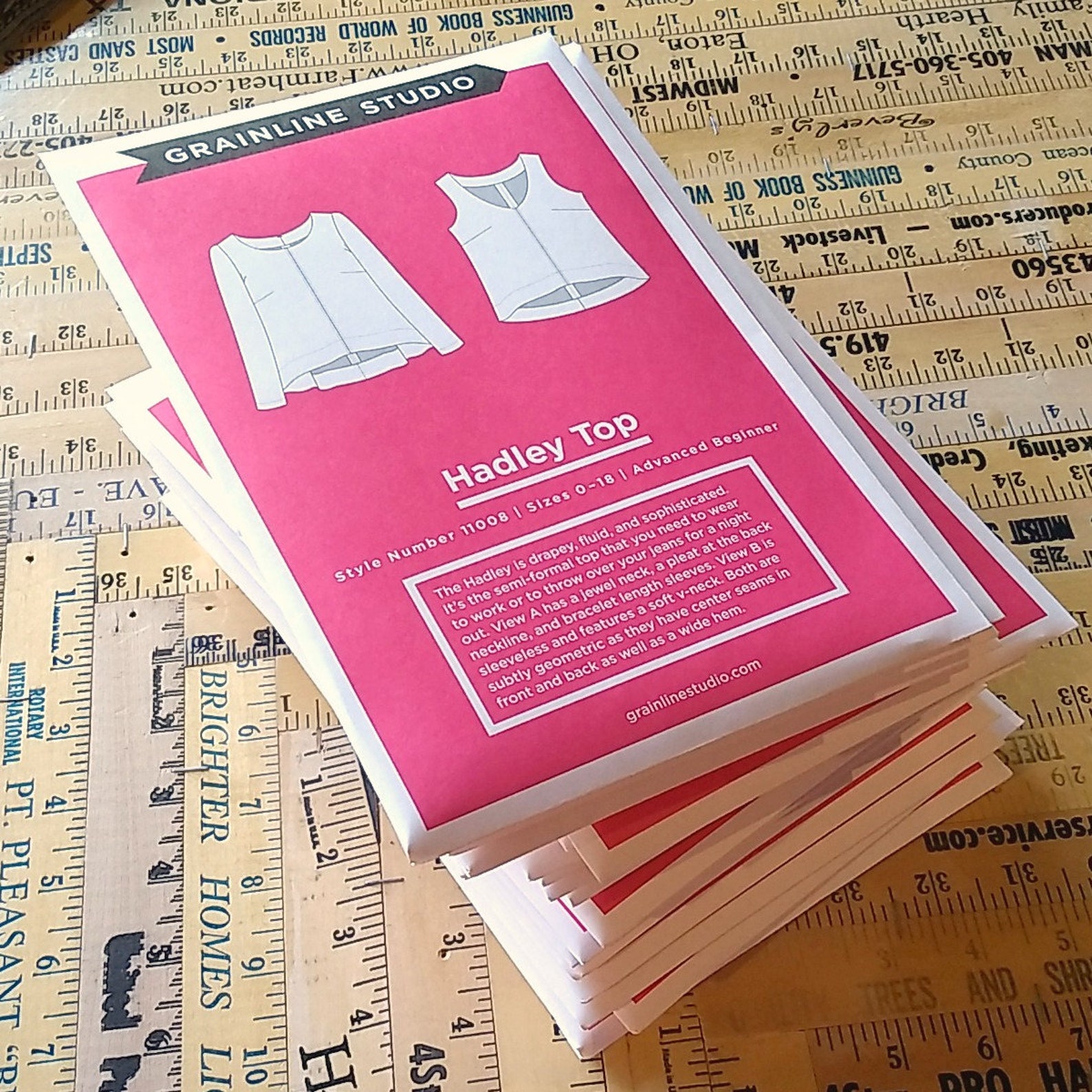 Grainline Studio / Printed Sewing Pattern / Hadley Top - Etsy