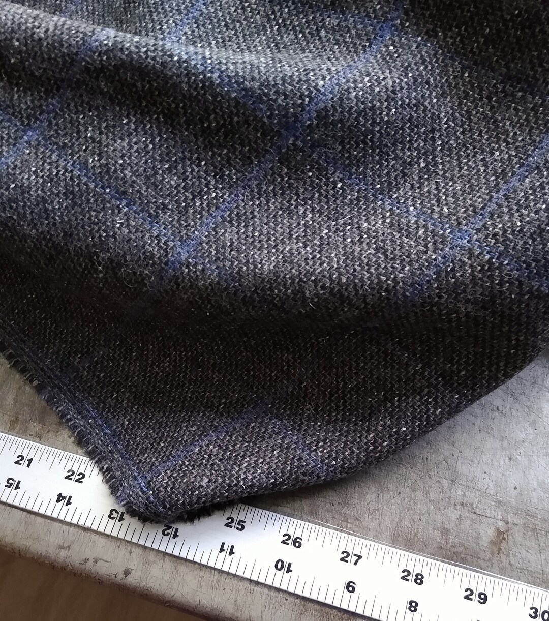 Wool Tweed / Edward Check - Etsy