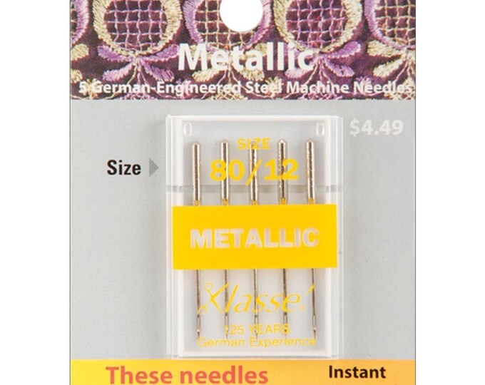 Klasse Machine NEEDLES - Metallic 80/12 or 90/14 - 5 Count - Etsy