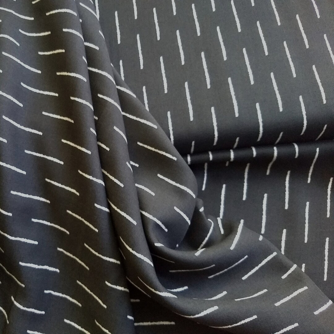 Rayon Challis / Dash / Jet - Etsy