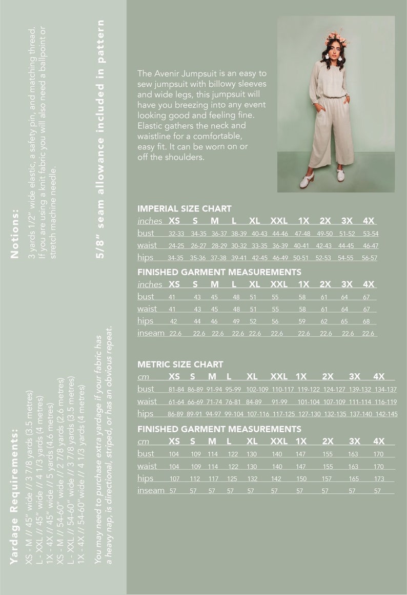 Friday Pattern Co US / Printed Sewing Pattern / Avenir | Etsy