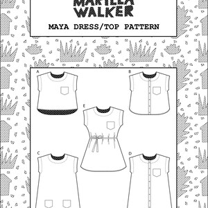 Marilla Walker UK / Printed Sewing Pattern / Maya Dress | Etsy