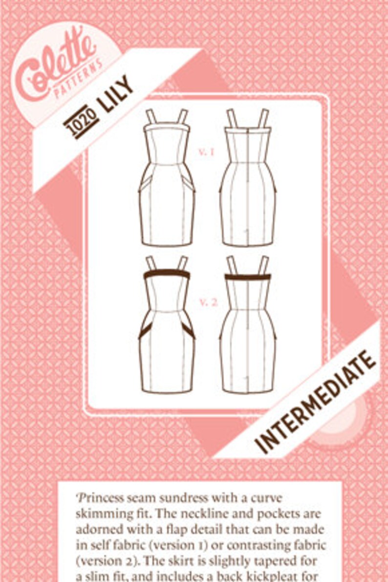 Colette Sewing PATTERN Lily Sundress - Etsy