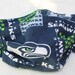 Seattle Seahawk Adult & Ex-large Face Mask, Reusable, 100% Cotton, Nose ...