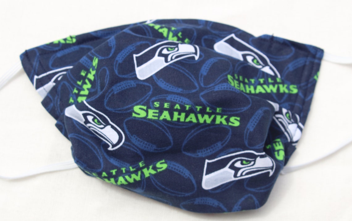 Seattle Seahawk Adult & Ex-large Face Mask Reusable 100% | Etsy
