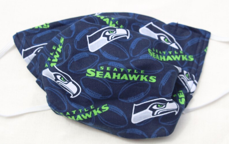 Seattle Seahawk Adult & Ex-large Face Mask Reusable 100% - Etsy