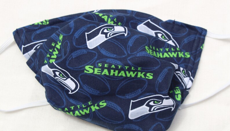 Seattle Seahawk Adult & Ex-large Face Mask Reusable 100% - Etsy