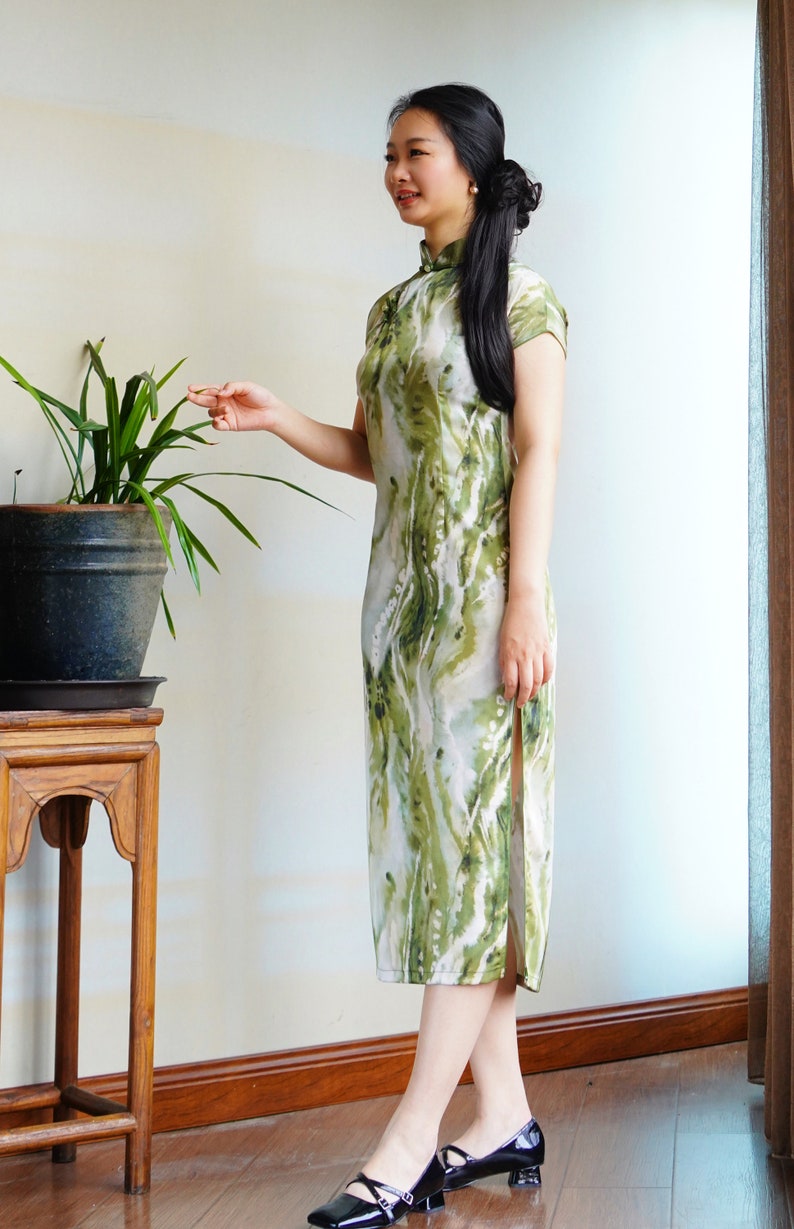Chinese Qipao Dress, Traditional Chinese Dress, Tea Ceremony Dress ...