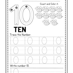 Number Tracing Worksheets, Traceable Numbers, Preschool Worksheets ...