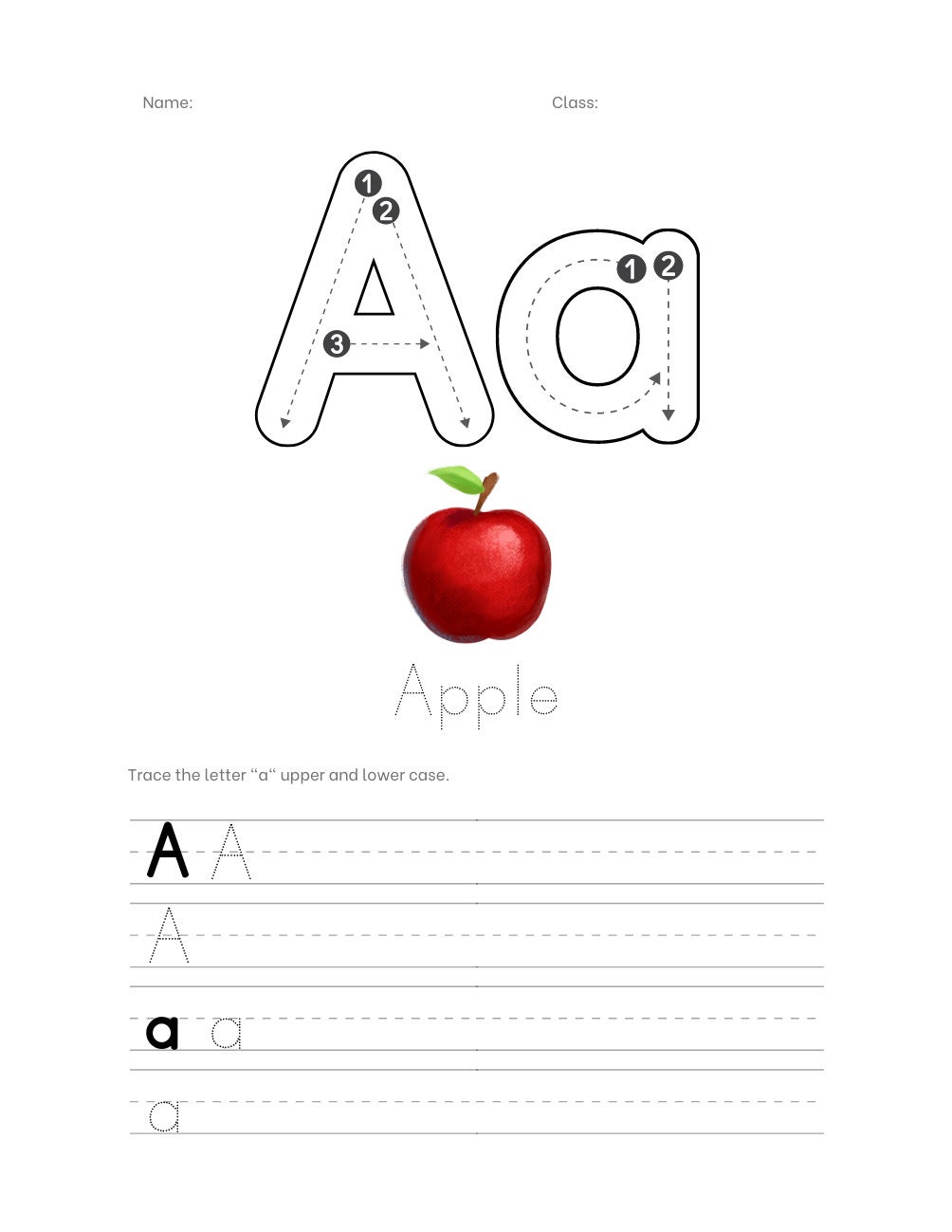 Alphabet Tracing Printables. 26 ABC Phonics Tracing Cards. Preschool ...