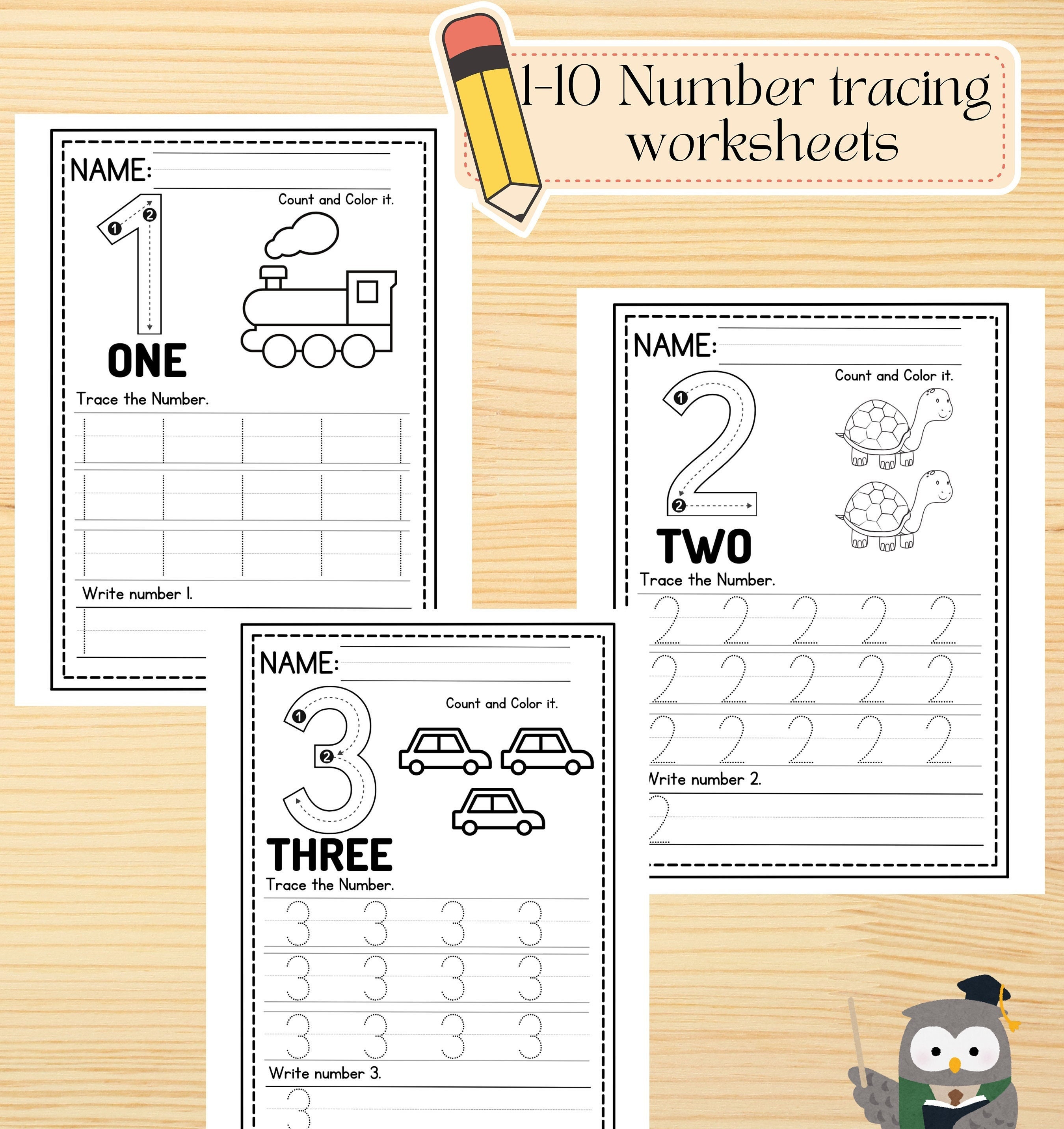 Number Tracing Worksheets, Traceable Numbers, Preschool Worksheets ...
