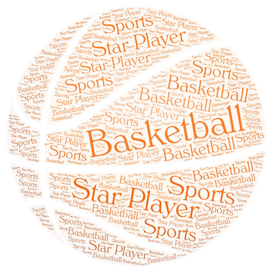 Custom Sports Word Collage Wordle Word Cloud Digital Print for Sports ...
