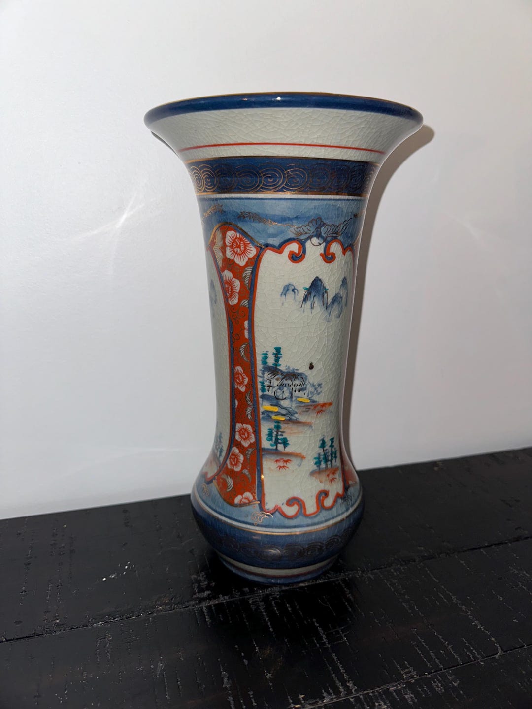 Vintage Imperial Imari LARGE Vase Hand Painted Japan. - Etsy