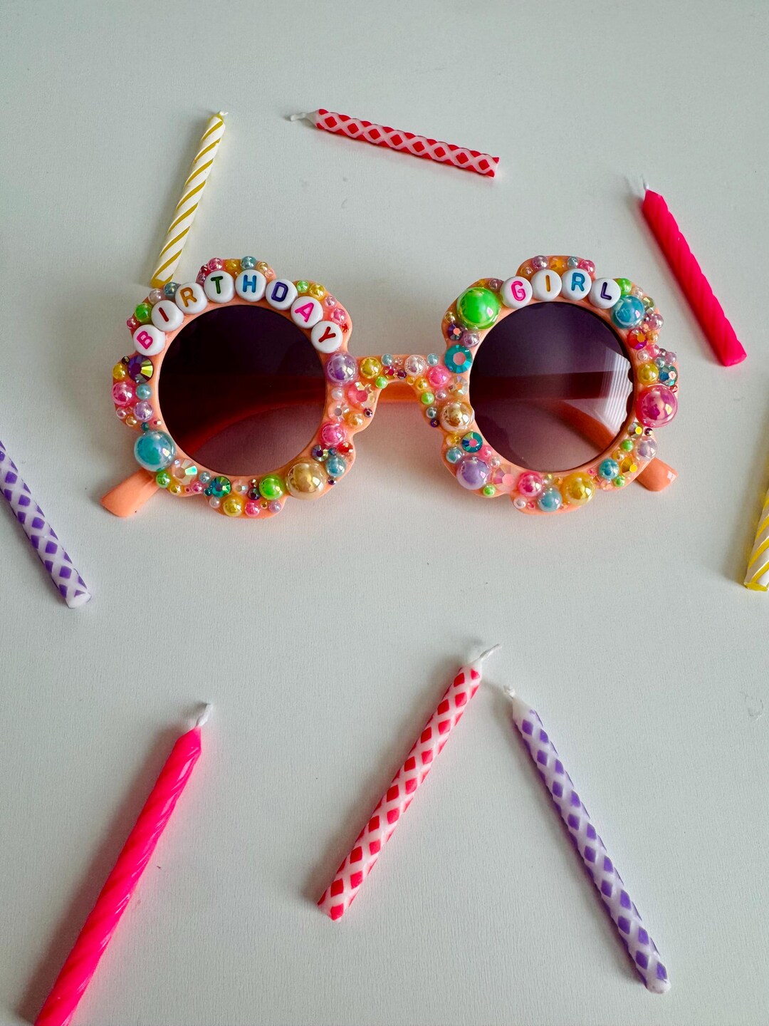 Personalized Birthday Sunglasses: Rainbow Beaded Party Favors - Etsy
