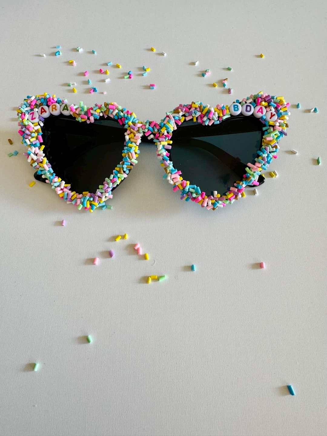 Womens Birthday Sunglasses Personalized Sunglasses Sprinkle Sunglasses ...