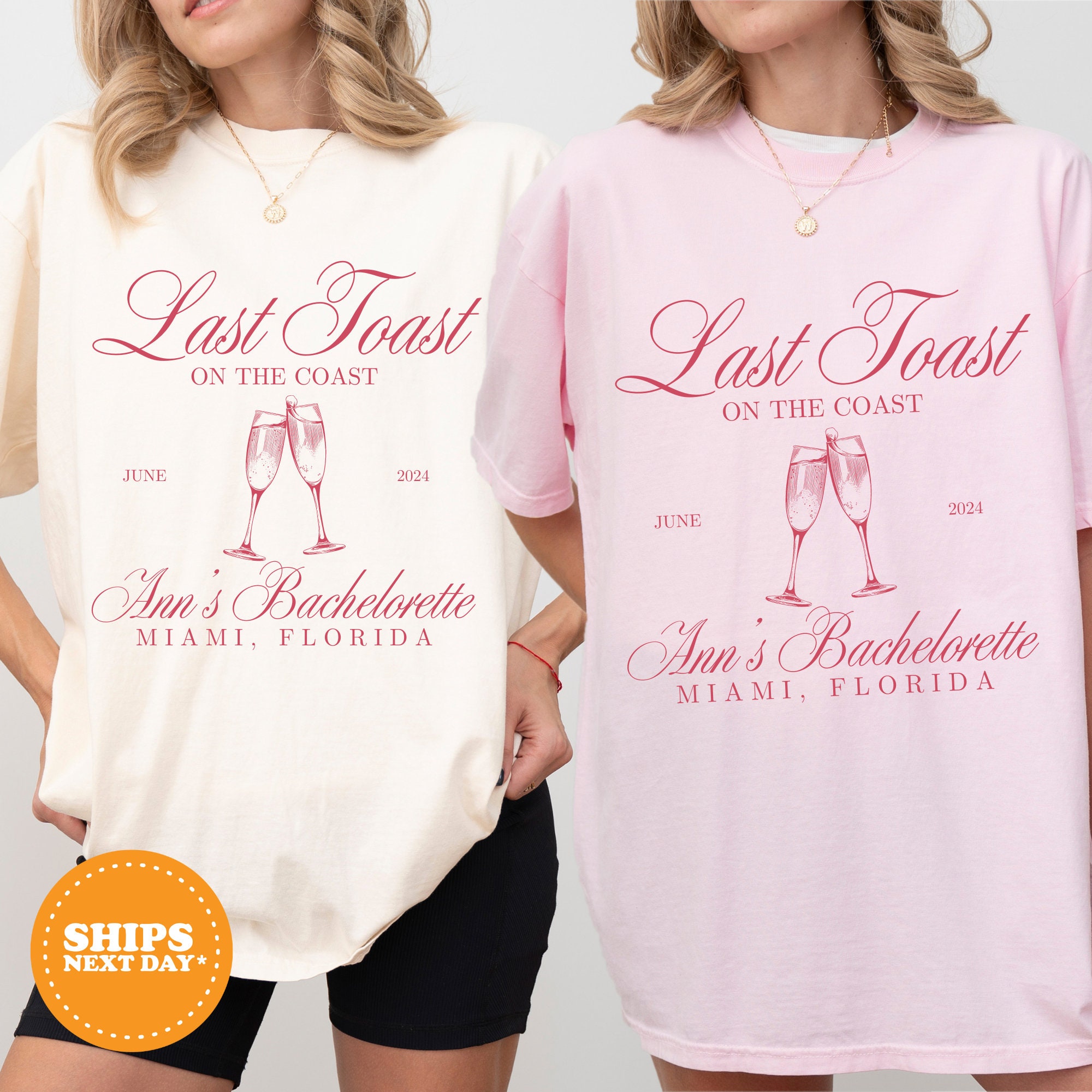 Last Toast on the Coast Shirt, Custom Bachelorette Tees, Blue Bach ...