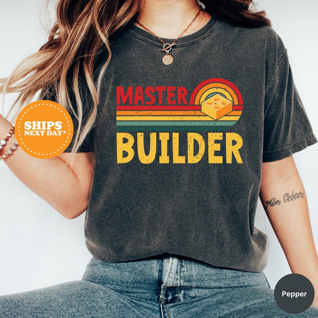 Funny Brick Shirt, Master Builder Shirt, Building Blocks Birthday Shirt ...