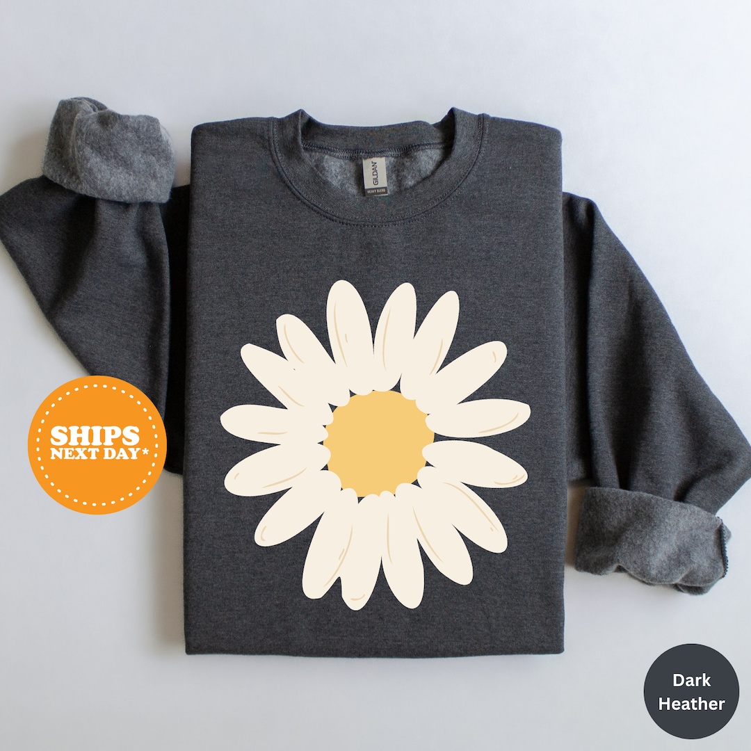 Floral Sweatshirt, Women's Plant Crewneck Sweatshirt, Flower Hoodie ...